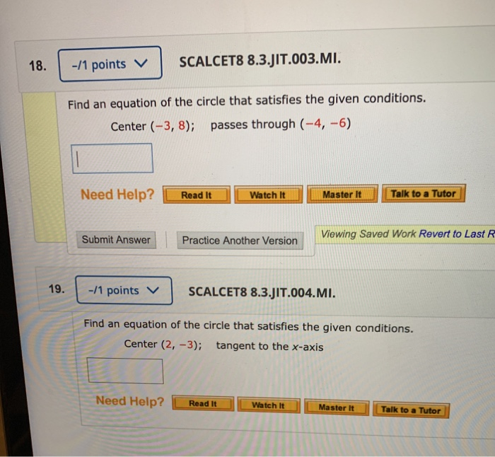 Solved 18. -11 points v SCALCET8 8.3.JIT.003.MI. Find an | Chegg.com