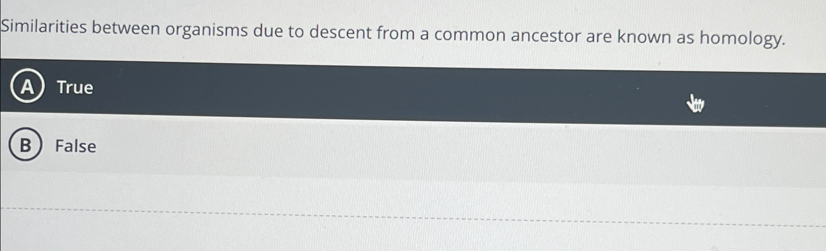 Solved Similarities between organisms due to descent from a | Chegg.com