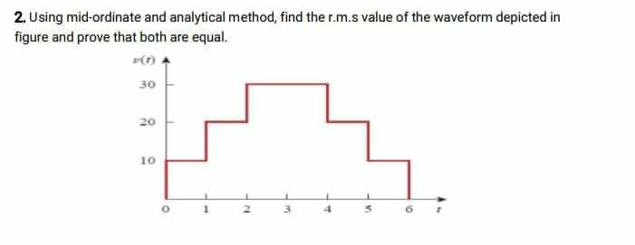 Solved 2. Using mid-ordinate and analytical method, find the | Chegg.com