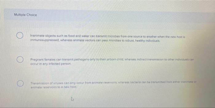 Solved Mulvple Choice Inanimate objects such as food and | Chegg.com