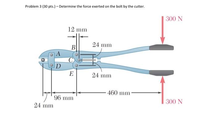 Solved Problem 3(30 pts.) - Determine the force exerted on | Chegg.com Solved Problem 3(30 pts.) - Determine the force exerted on | Chegg.com