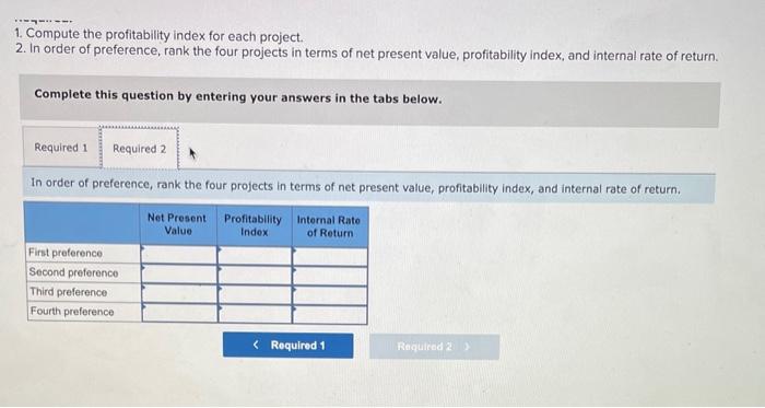 Solved Exercise 14-11 (Static) Preference Ranking of | Chegg.com