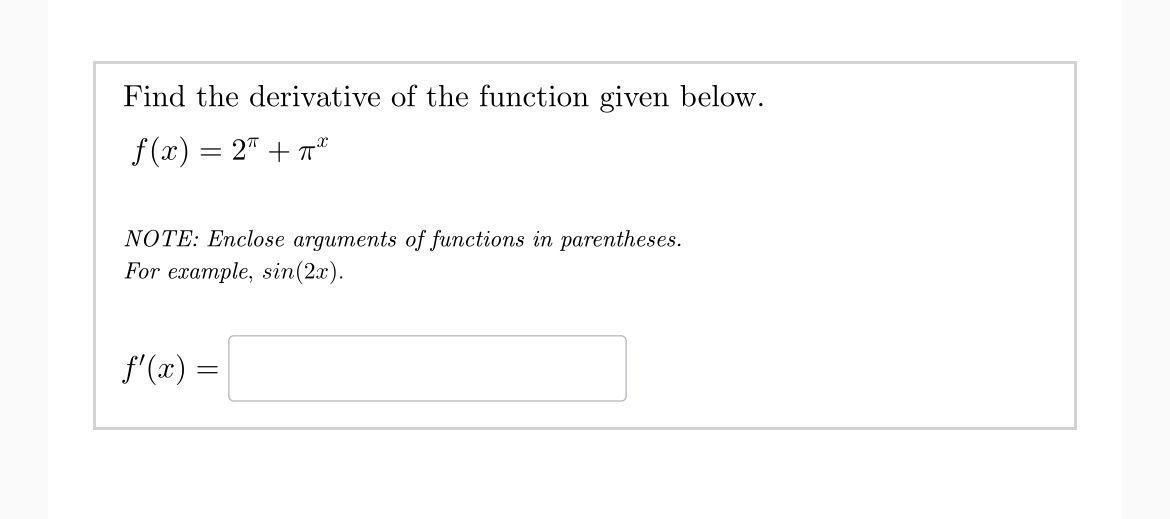 Solved Find the derivative of the function given | Chegg.com