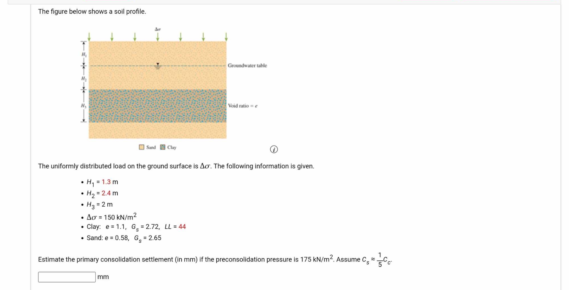 The figure below shows a soil profile.roundwater | Chegg.com