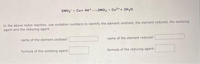 Solved 2Cr3++HNO2+H2O NO3−+2Cr2++3H+ In the above redox | Chegg.com