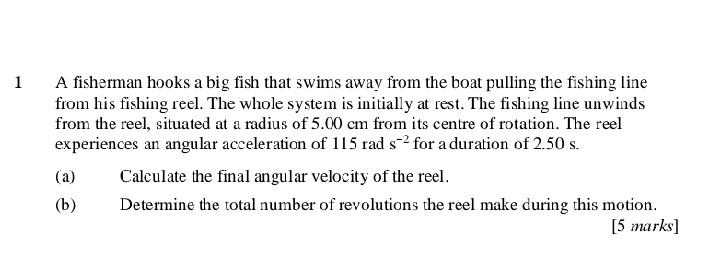 Solved A fisherman hooks a big fish that swims away from the | Chegg.com