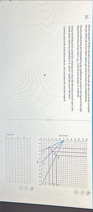 Solved please draw on the graph 6 K Derive and plot Olivia's | Chegg.com