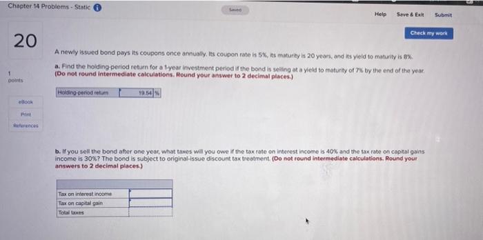 Solved Chapter 14 Problems - Static Help Seve & Exit Submit | Chegg.com