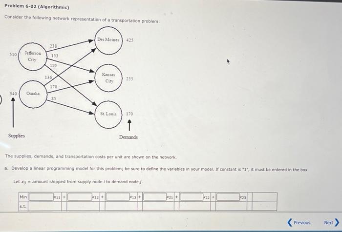 Solved Problem 6-02 (Algorithmic) Consider the following | Chegg.com