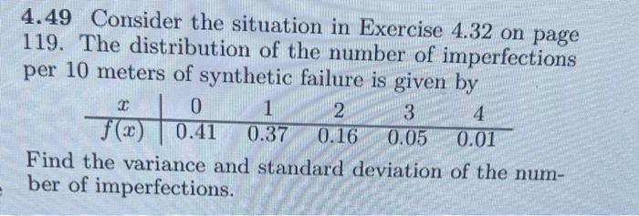 Solved 4.49 Consider the situation in Exercise 4.32 on page | Chegg.com