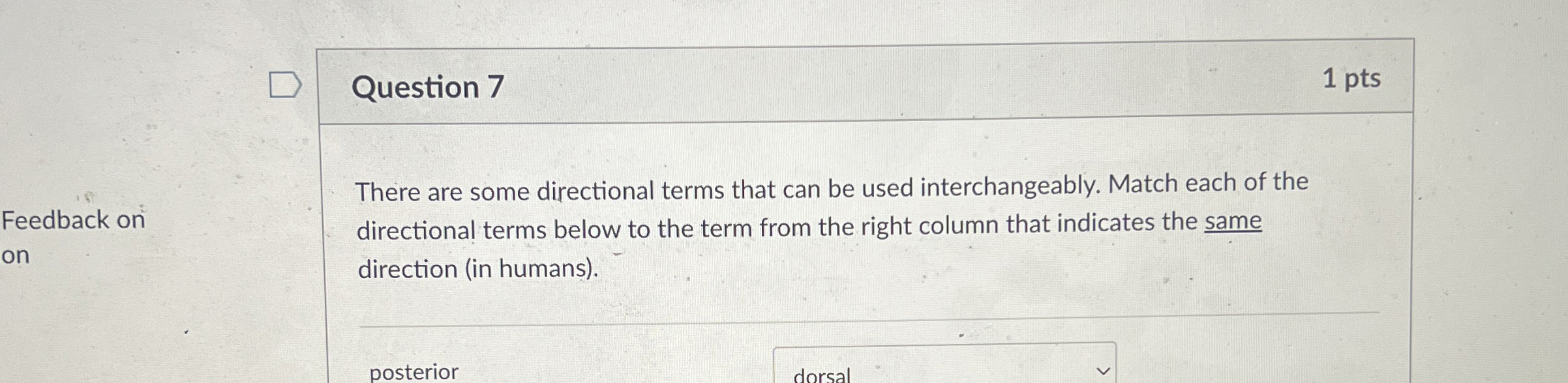Solved Question 71 ﻿ptsThere are some directional terms that | Chegg.com