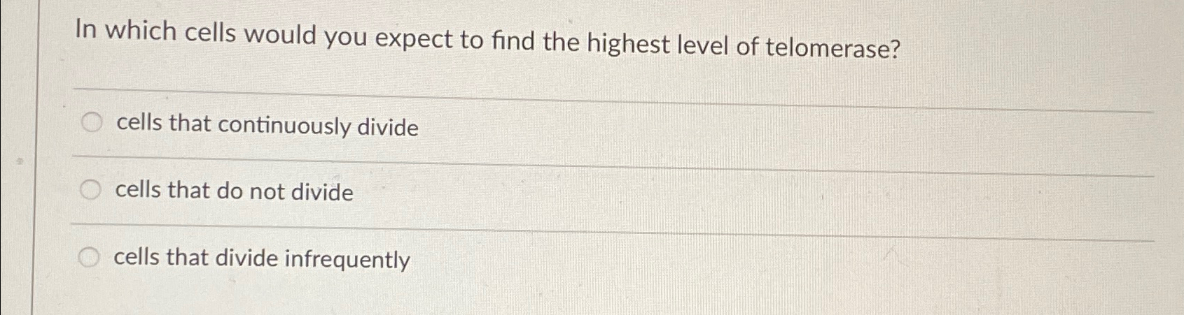 Solved In which cells would you expect to find the highest | Chegg.com