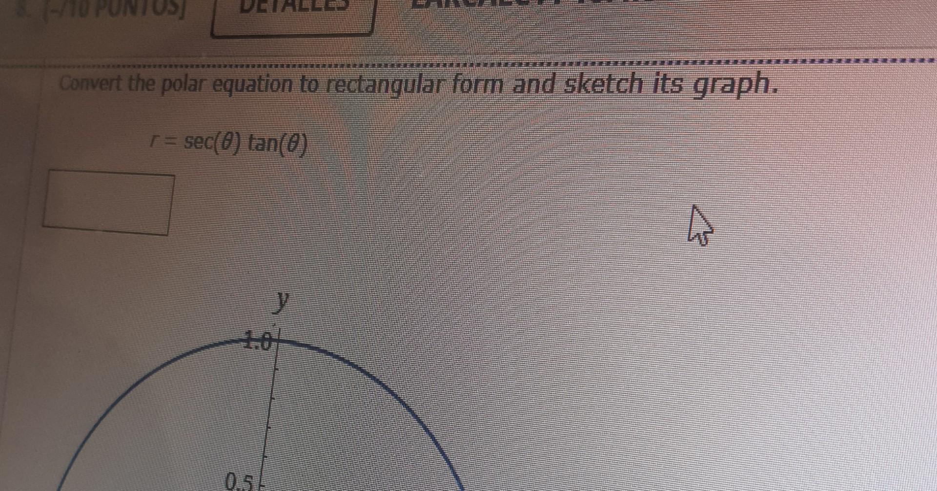 Solved covert the polar equation to rectangular from and | Chegg.com
