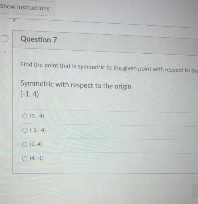 Solved Find the point that is symmetric to the given point | Chegg.com