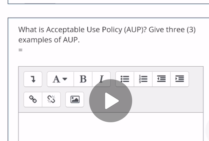 Solved What is Acceptable Use Policy (AUP)? Give three (3) | Chegg.com