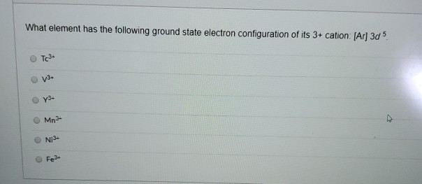 Solved What element has the following ground state electron | Chegg.com