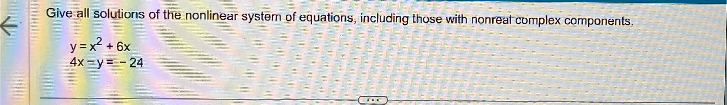 Solved Give all solutions of the nonlinear system of | Chegg.com