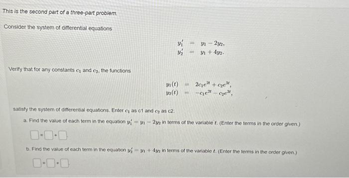 Solved This is the second part of a three-part problem. | Chegg.com
