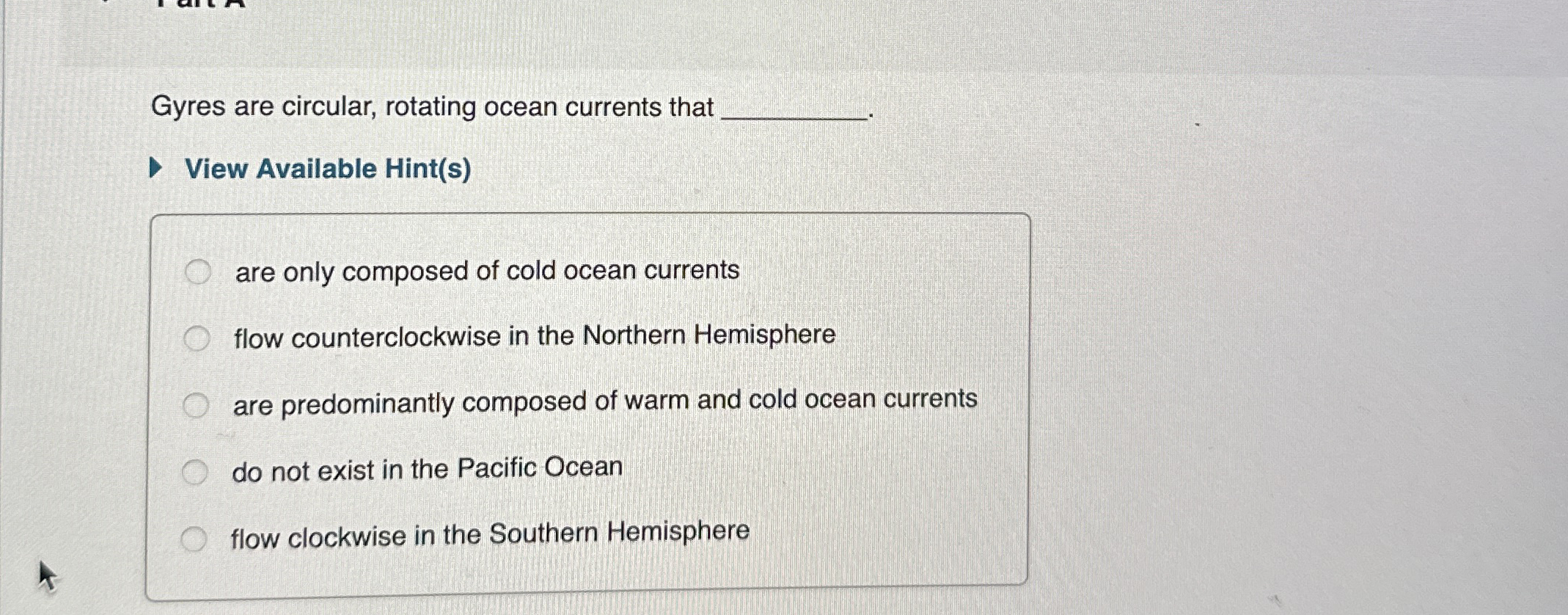 Solved Gyres are circular, rotating ocean currents thatView | Chegg.com