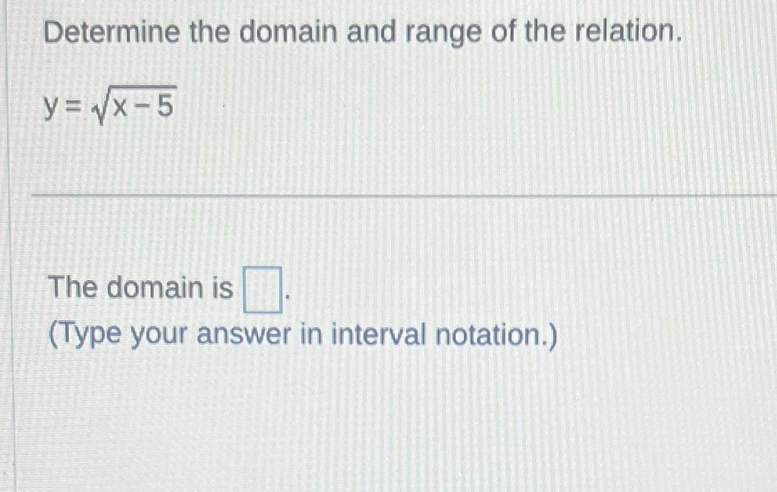 Solved Determine the domain and range of the | Chegg.com