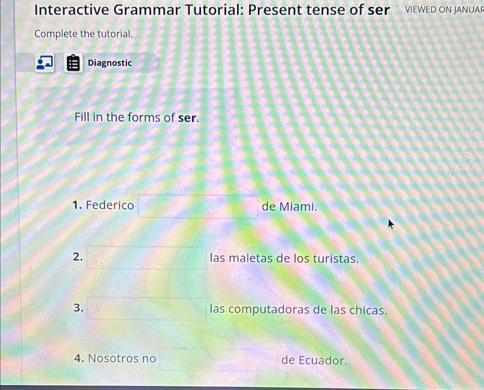 Solved Interactive Grammar Tutorial: Present tense of | Chegg.com