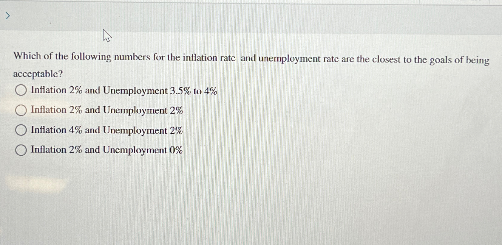 Solved Which of the following numbers for the inflation rate | Chegg.com