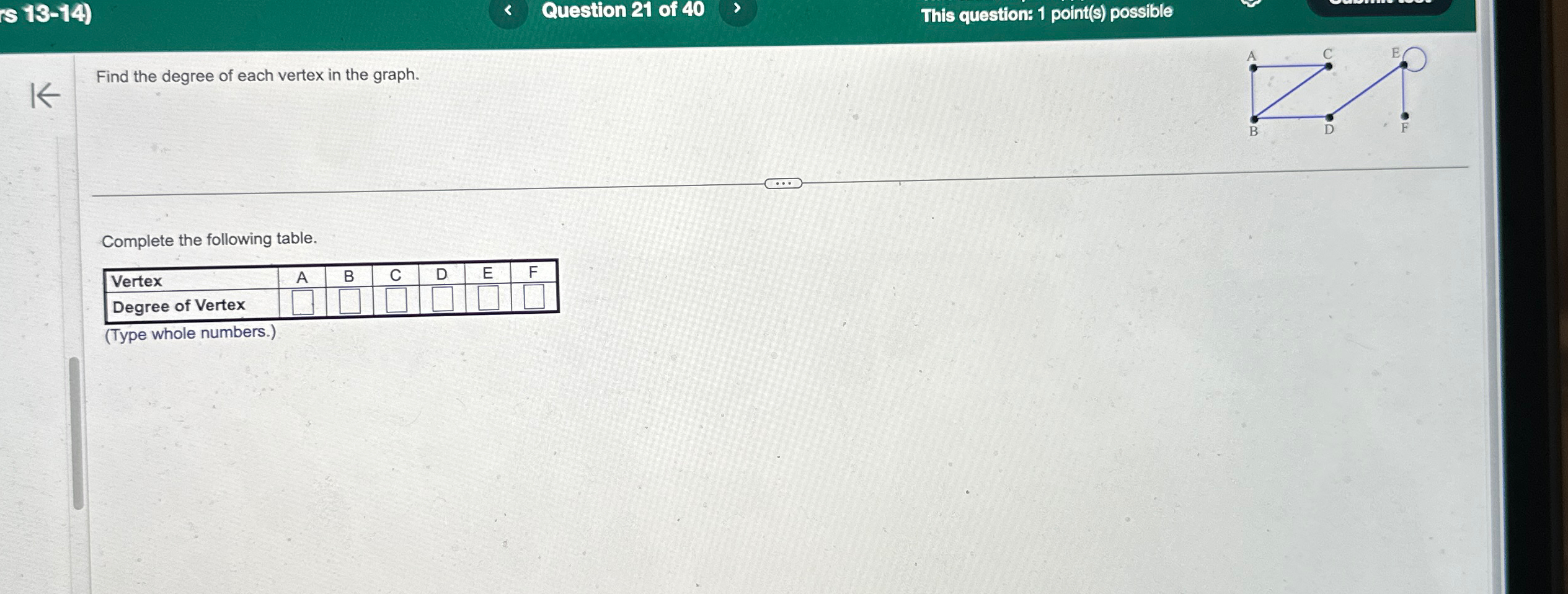 Solved Question 21 ﻿of 40This question: 1 ﻿point(s) | Chegg.com