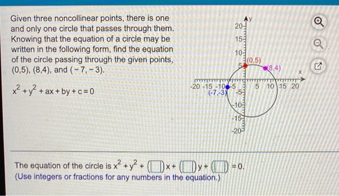Solved 20- 153 Given three noncollinear points, there is one | Chegg.com