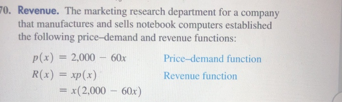 Solved 72. Break-even analysis. Use the revenue function | Chegg.com