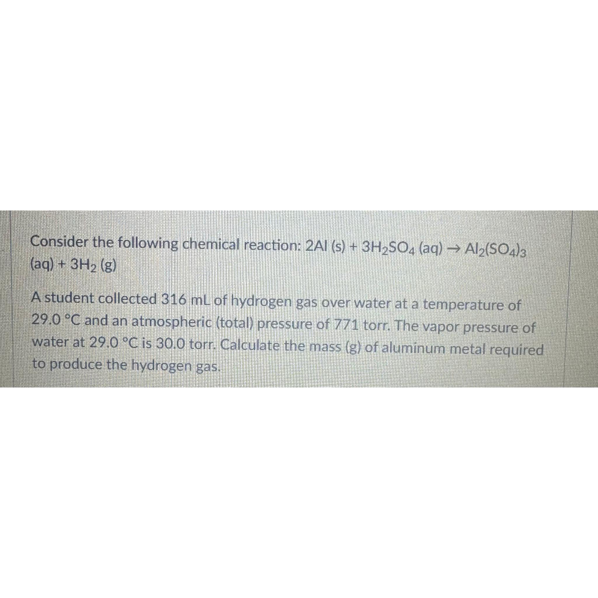 Solved Consider the following chemical reaction: | Chegg.com
