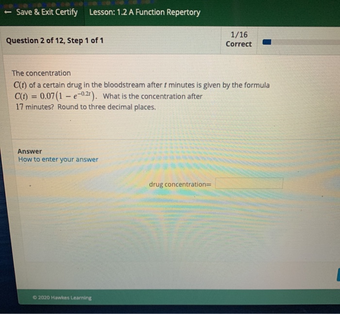 Solved Save & Exit Certify Lesson: 1.2 A Function Repertory | Chegg.com