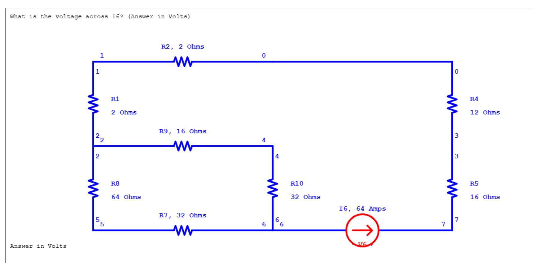 Solved What is the voltage across current source i6? | Chegg.com