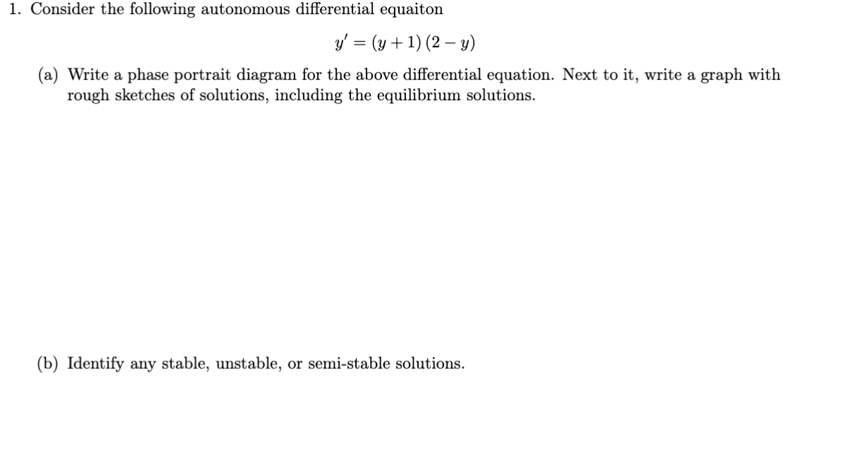 Solved This is a differential equation problem. Please show | Chegg.com