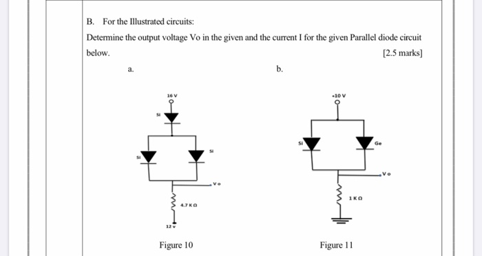 Solved B. For the Illustrated circuits: Determine the output | Chegg.com