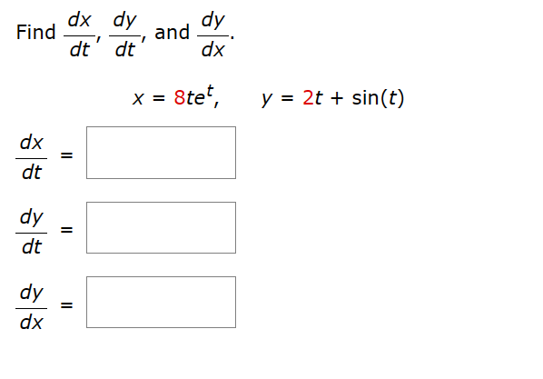 Solved Find dxdt,dydt, ﻿and | Chegg.com