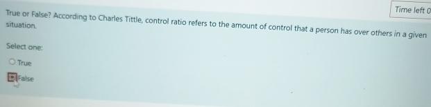 Solved True or False? According to Charles Tittle, control | Chegg.com