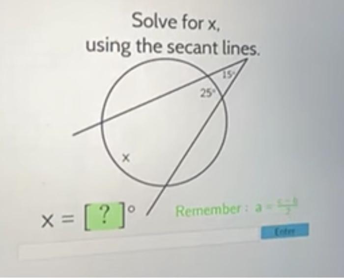 Solved Solve for x | Chegg.com