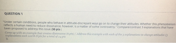 Solved QUESTION 1 "Under certain conditions, people who | Chegg.com