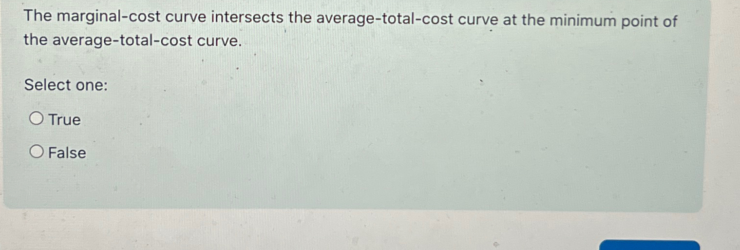 Solved The marginal-cost curve intersects the | Chegg.com