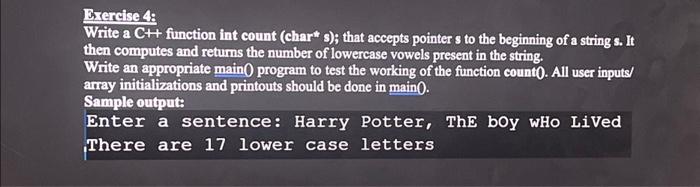Solved Exercise 4 Write A C Function Int Count Char S 5431