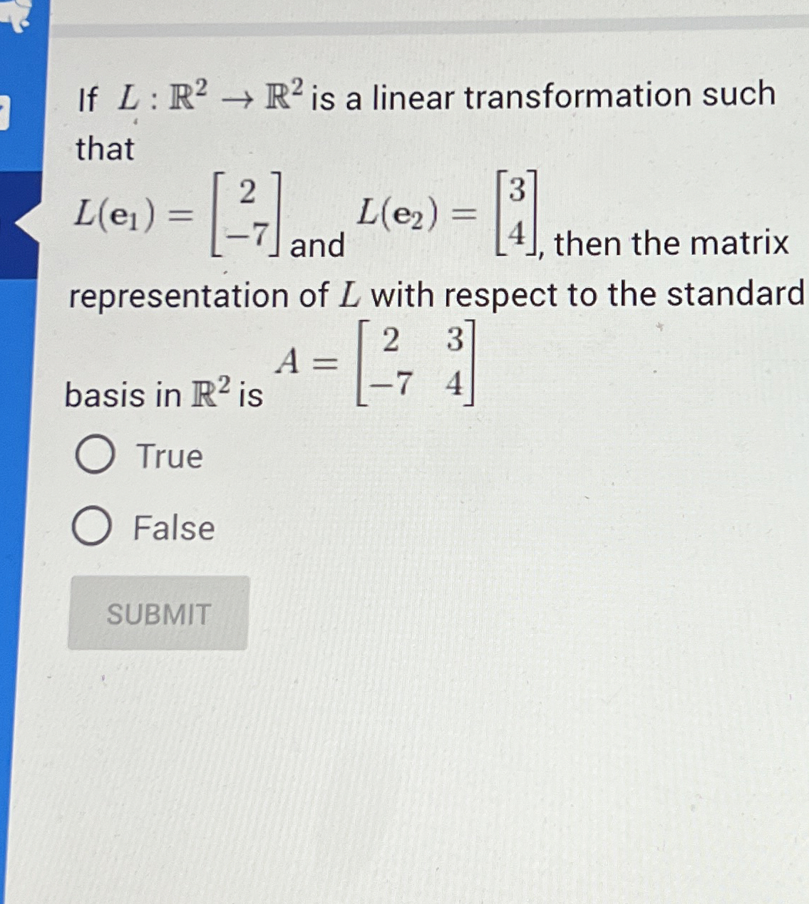 Solved If L:R2→R2 ﻿is a linear transformation | Chegg.com