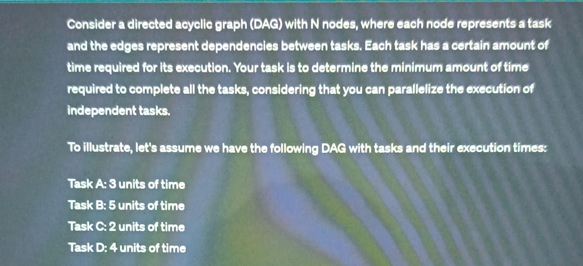 Solved Consider a directed acyclic graph (DAG) with N nodes, | Chegg.com