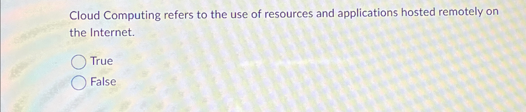 Solved Cloud Computing refers to the use of resources and | Chegg.com