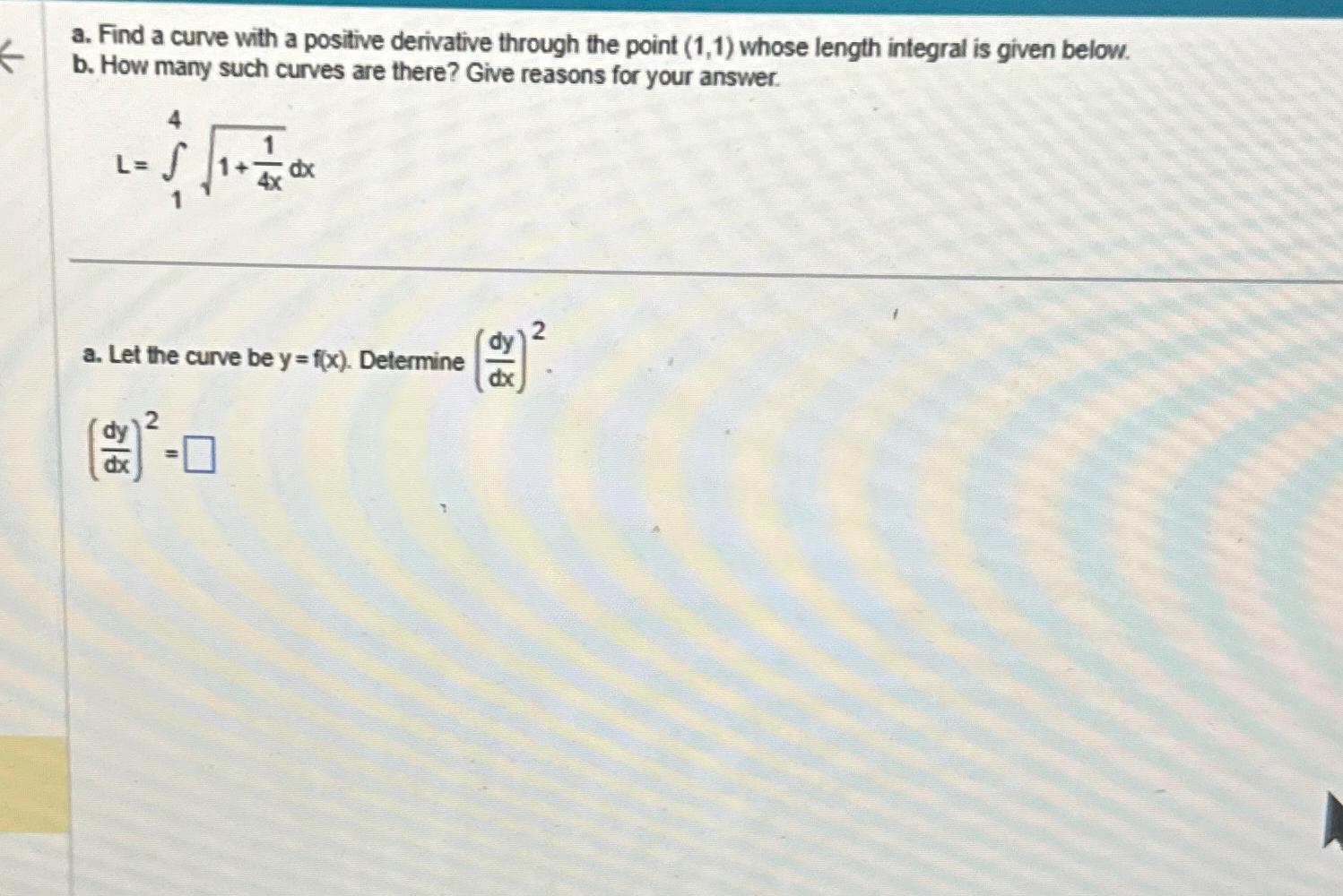 Solved a. ﻿Find a curve with a positive derivative through | Chegg.com