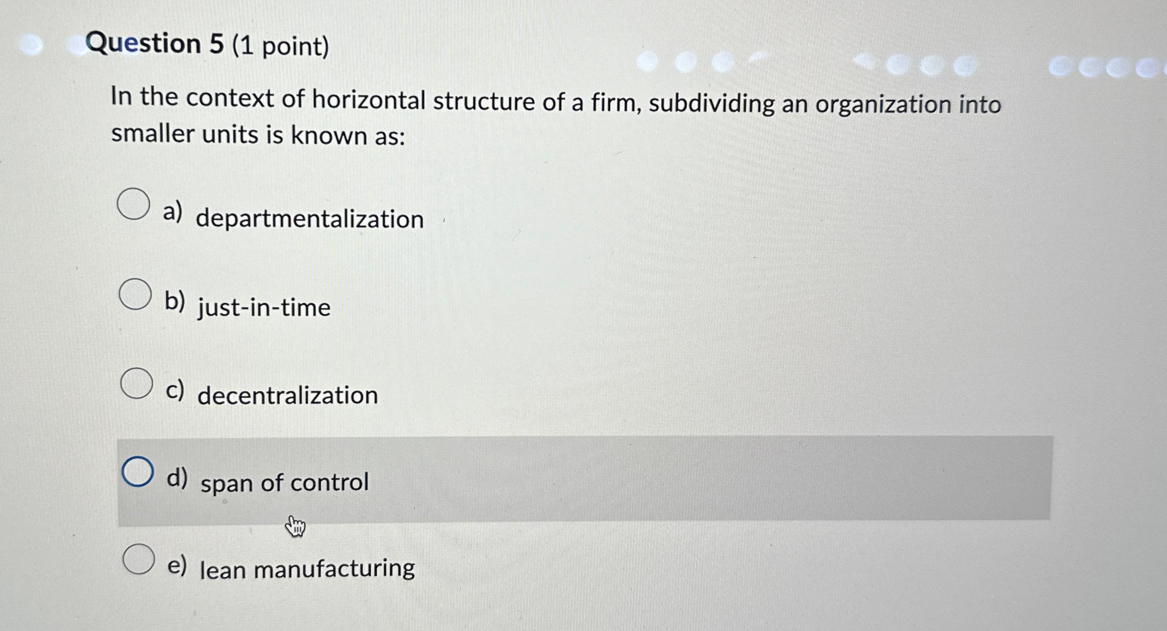Solved Question 5 (1 ﻿point)In the context of horizontal | Chegg.com