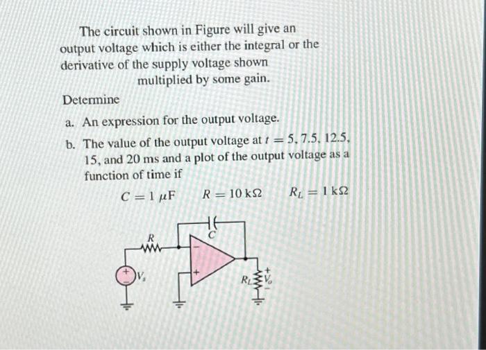 Solved The circuit shown in Figure will give an output | Chegg.com