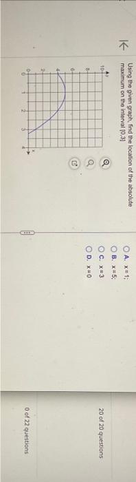 Solved Using the given graph, find the location of the | Chegg.com