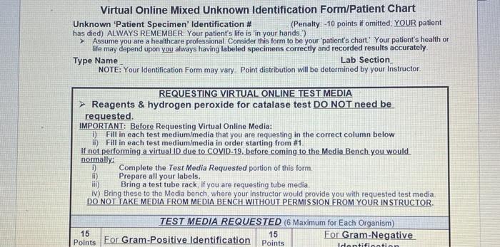 Solved Virtual Online Mixed Unknown Identification | Chegg.com
