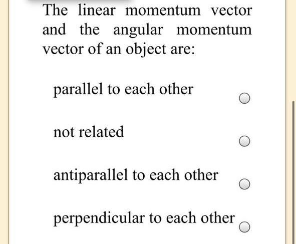 Solved The linear momentum vector and the angular momentum | Chegg.com