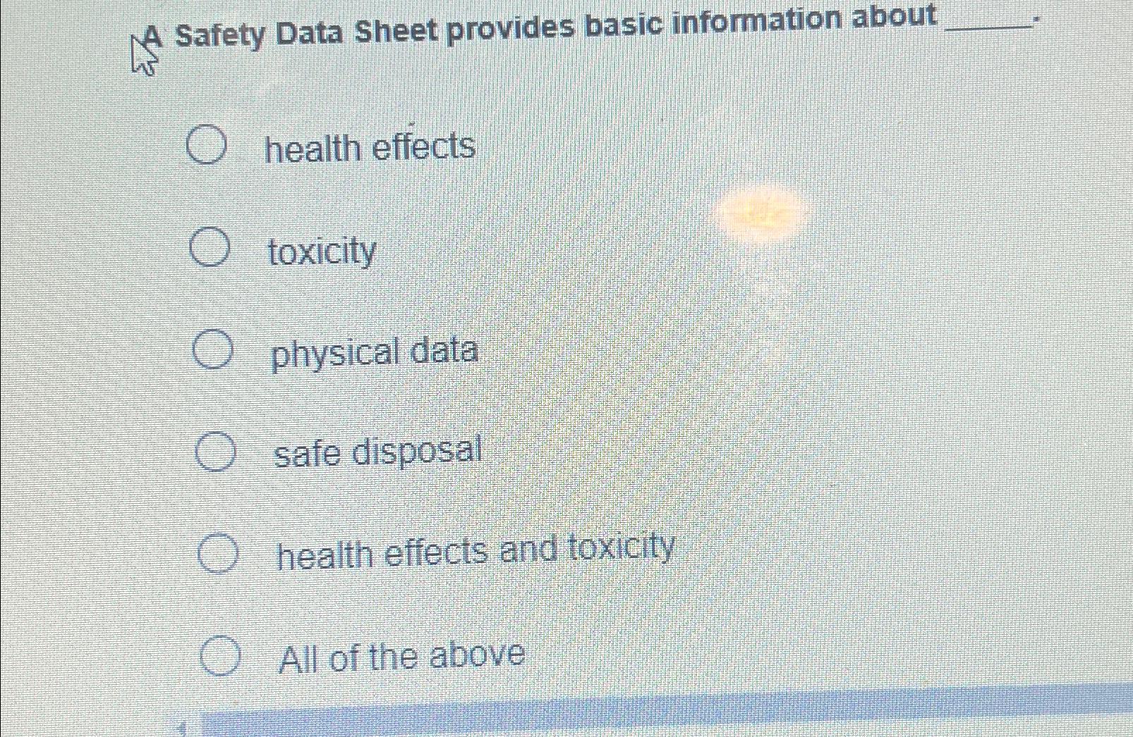 Solved Safety Data Sheet provides basic information | Chegg.com